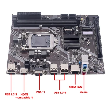 MUCAI H61 Motherboard LGA 1155 Kit Compatible With Intel Core CPUs 2nd And 3rd Generations ...