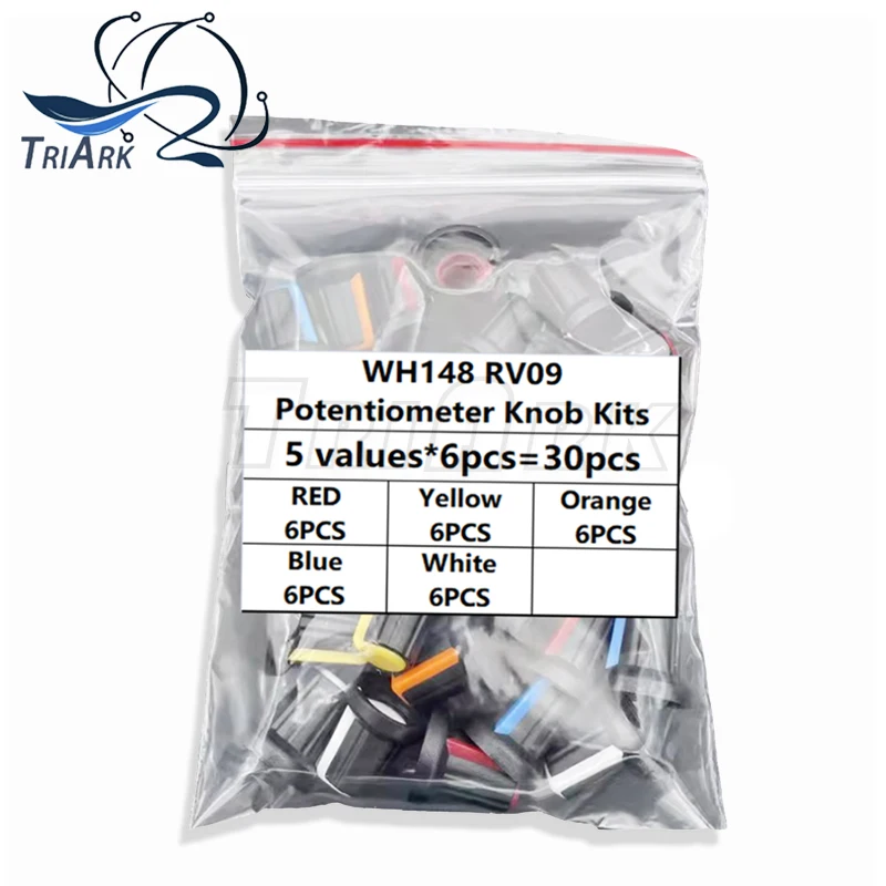 30PCS/set WH148 Potentiometer B10K 5Value*6PCS=30PCS 15X17mm 6mm ...
