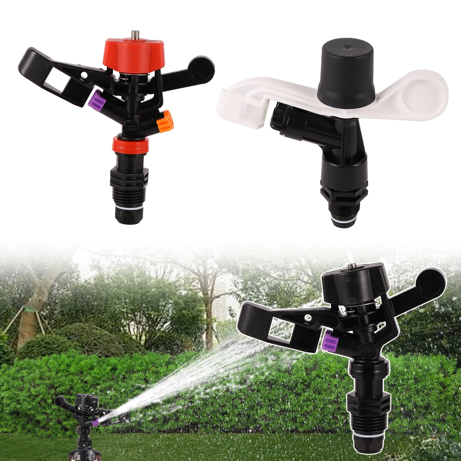 Irrigation Impact Rocker Sprinkler 1/2" Male Thread Rotary Sprayer ...