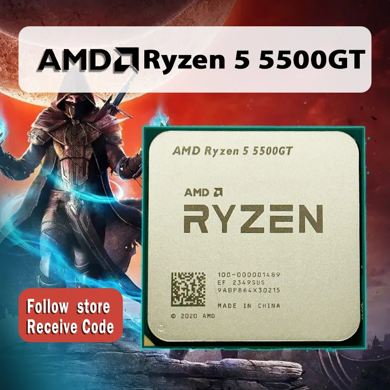 AMD-Ryzen-5-5500GT-NEW-R5-5500GT-3-9GHz-Six-Core-Twelve-Thread-65W-CPU ...