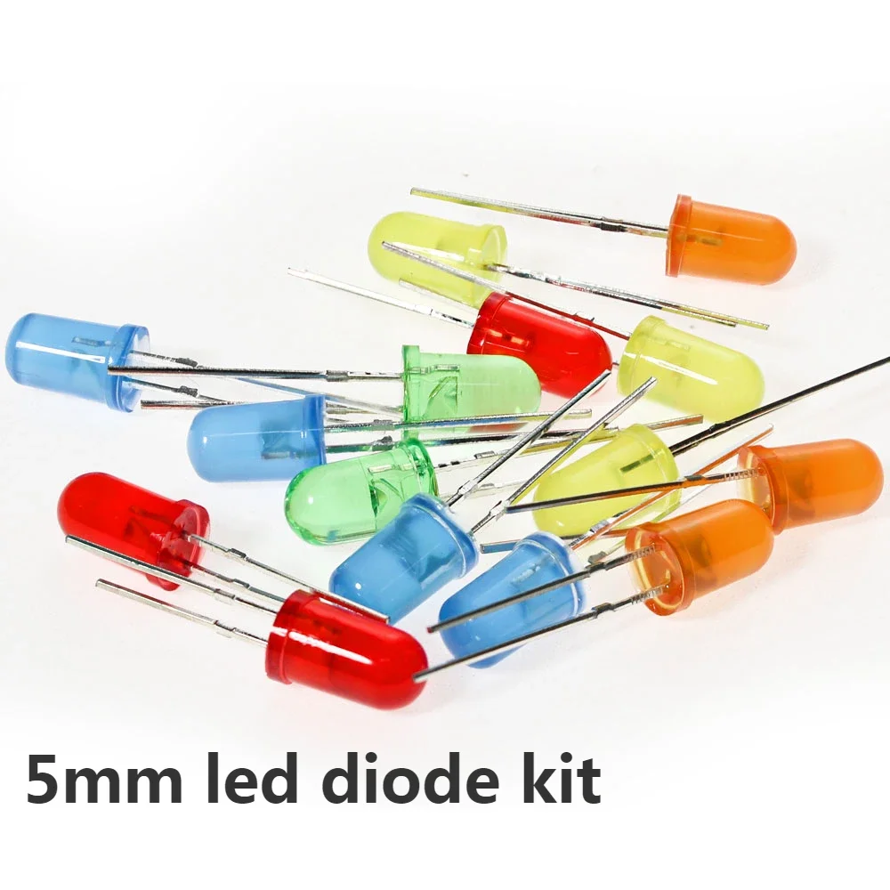 60pcs-100pcs-5MM-LED-Diodes-Kit-Pack-DIY-Electronics-Red-Orange-Yellow ...