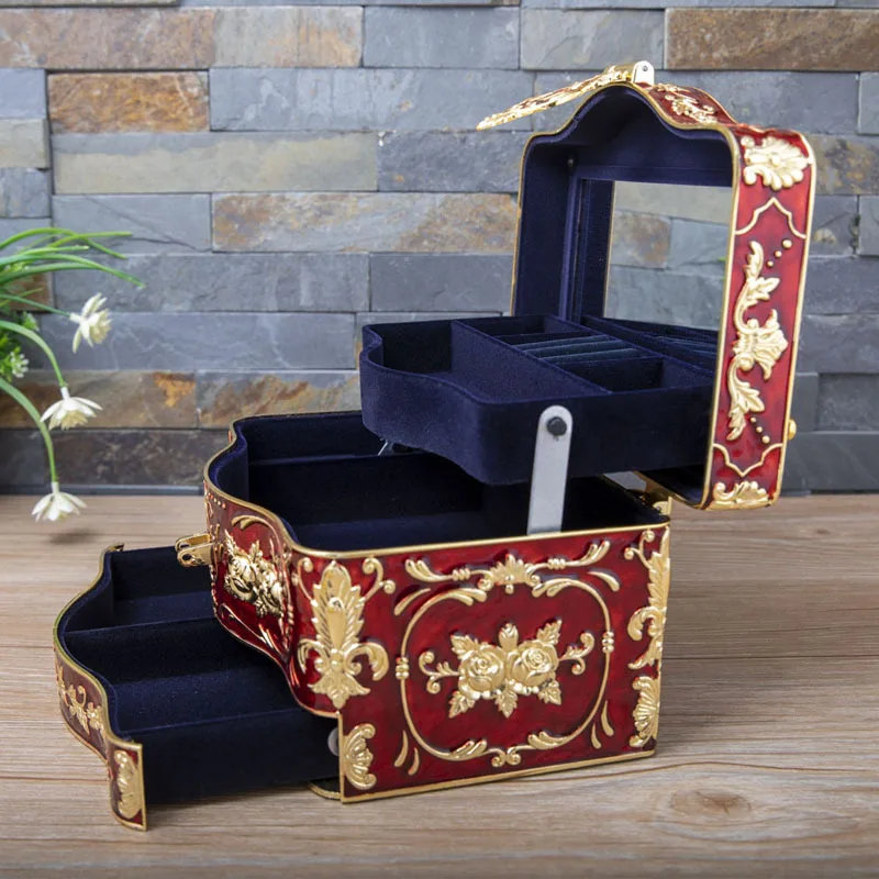 XL-Size-High-Capacity-3-Layers-Metal-Jewelry-Box-Jewelry-Organizers ...