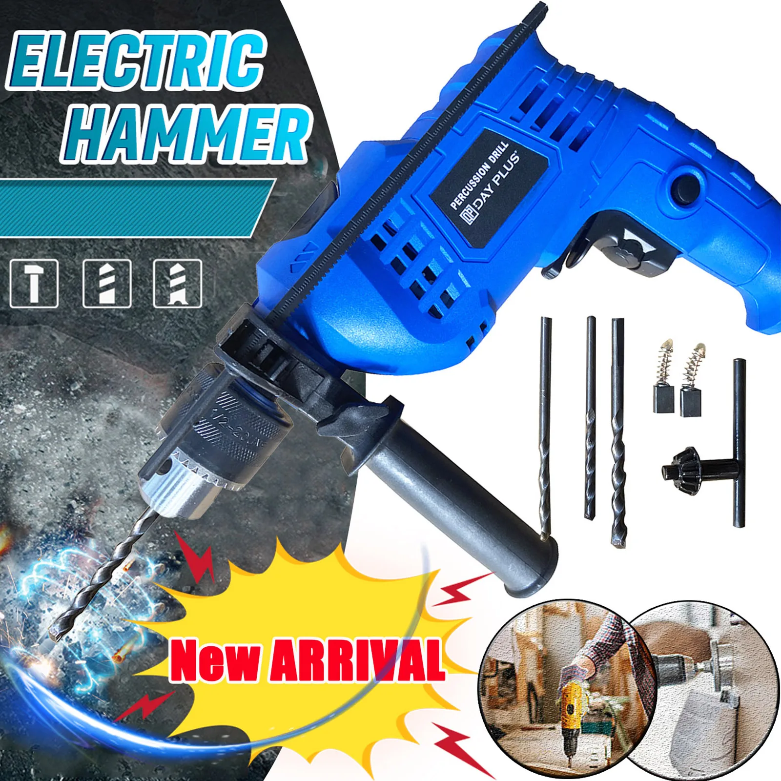 Professional-850W-Impact-Electric-Hammer-Drill-2-in-1-Function-Rotary ...