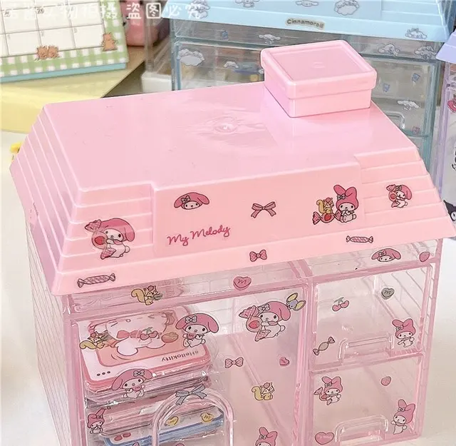 Kawaii Cute Sanrio Storage Box Mymelody Hellokitty Cinnamorroll Cartoon ...