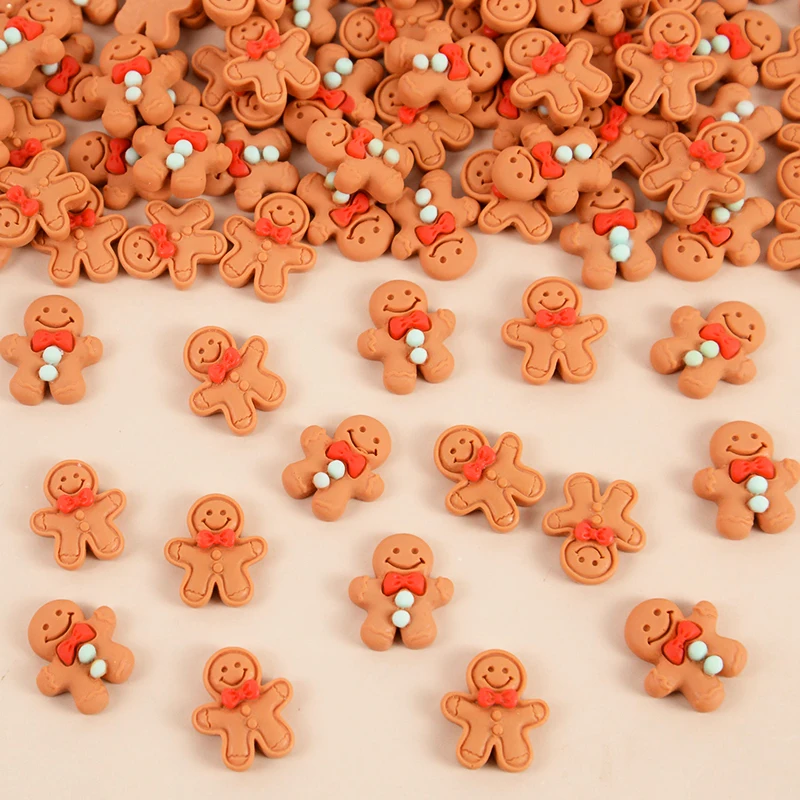 10-20p-Christmas-Gingerbread-Man-Resin-Pendant-DIY-Christmas-Tree ...