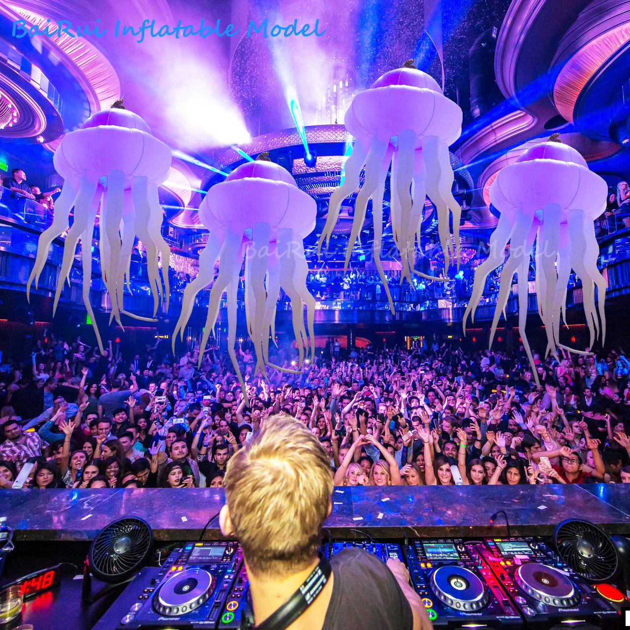 Inflatable-Jellyfish-with-LED-Lighting-Color-Changing-Glowing-Nightclub ...