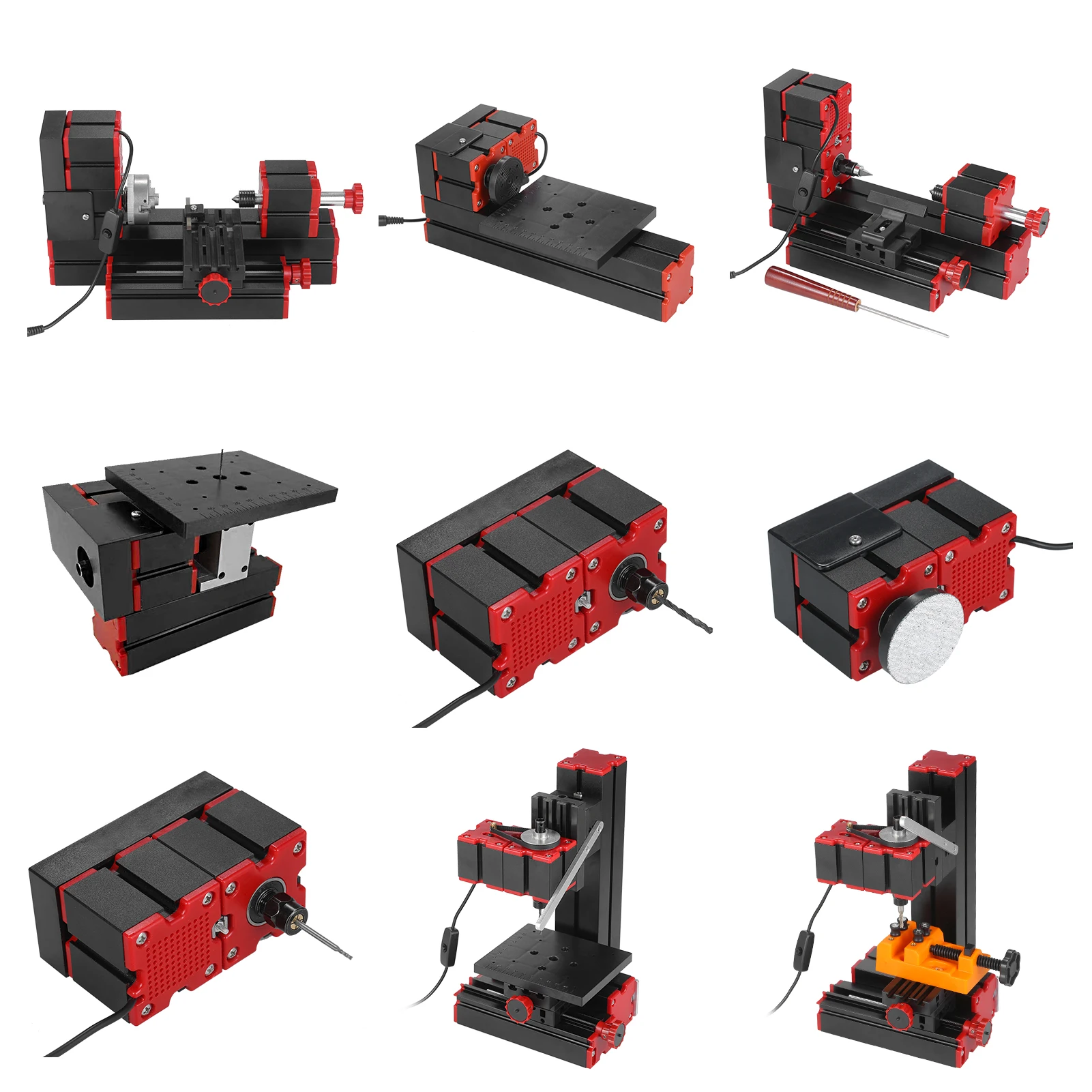 Multipurpose Mini Lathe 9 in 1 DIY Multi-functional Motorized ...