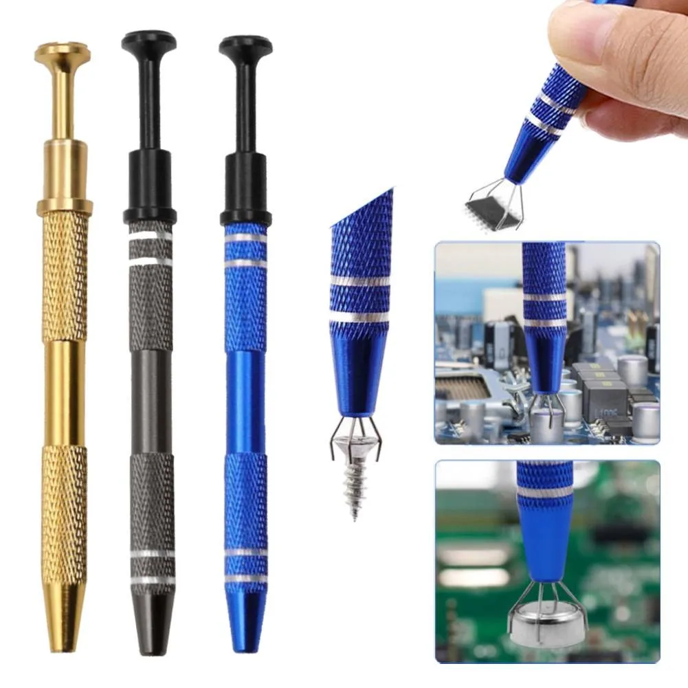 1Pc IC Chip Extractor Electronic Component Four Claw Pick Up Suction Pen Hand Tool Chip Picking ...