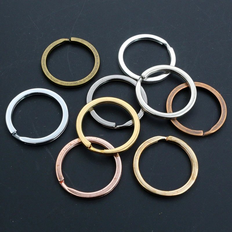 25mm 20pcs/lot Key Ring Chain Rhodium Bronze Gold Silver 9 Colors ...