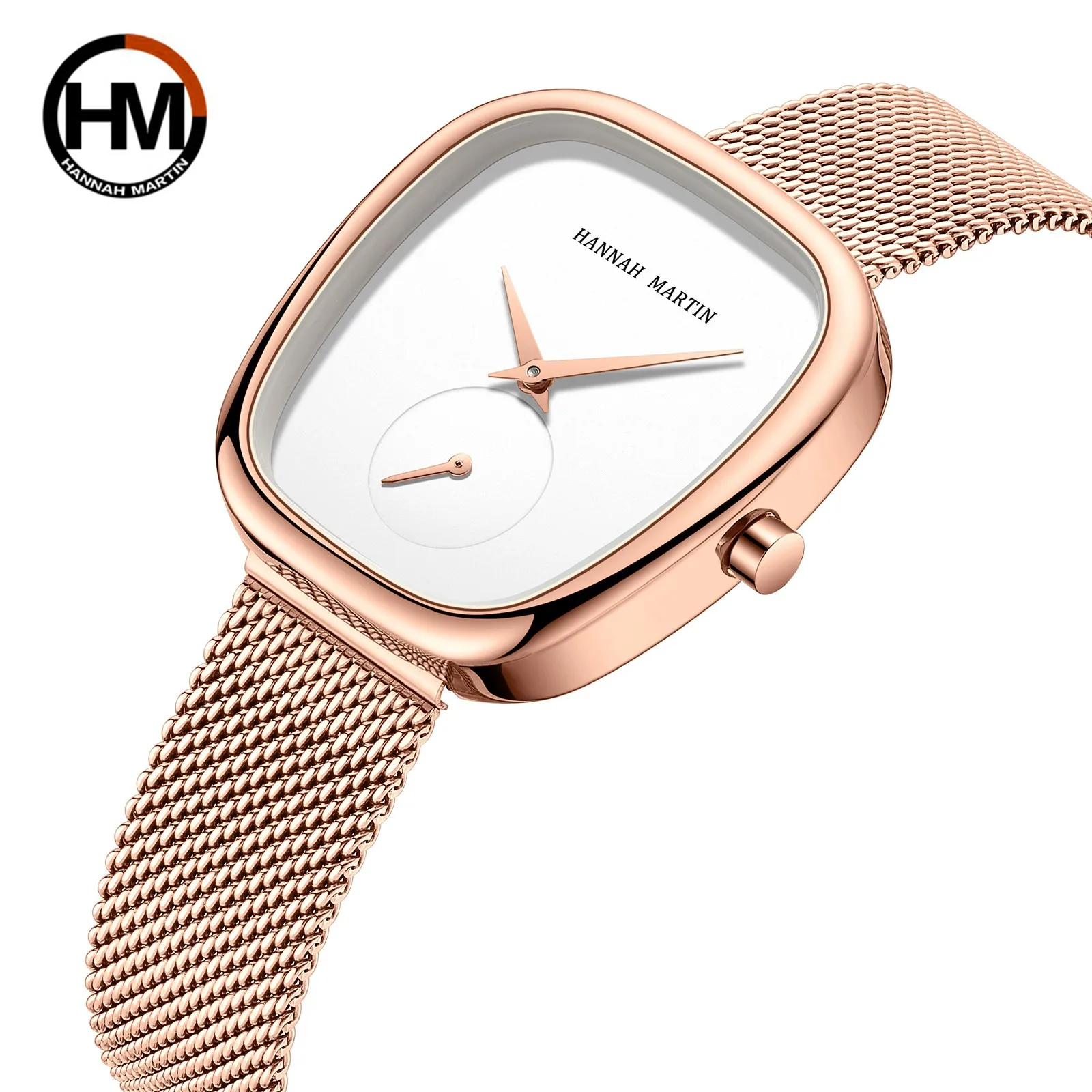 HANNAH MARTIN Original Oval Women Watch Brand Gold Luxury Fashion ...