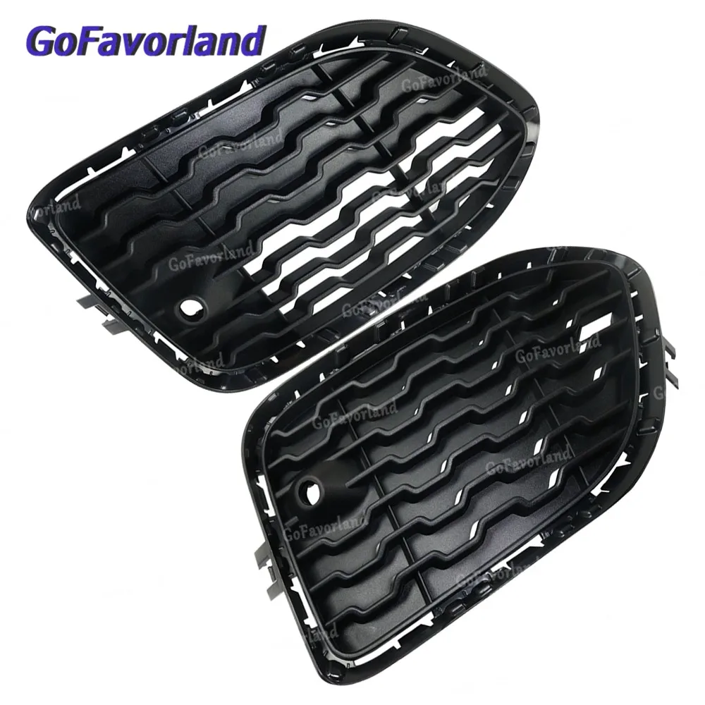 Pair-Front-Left-Right-Bumper-Closed-M-Grille-Plastic-Black-51118056941 ...