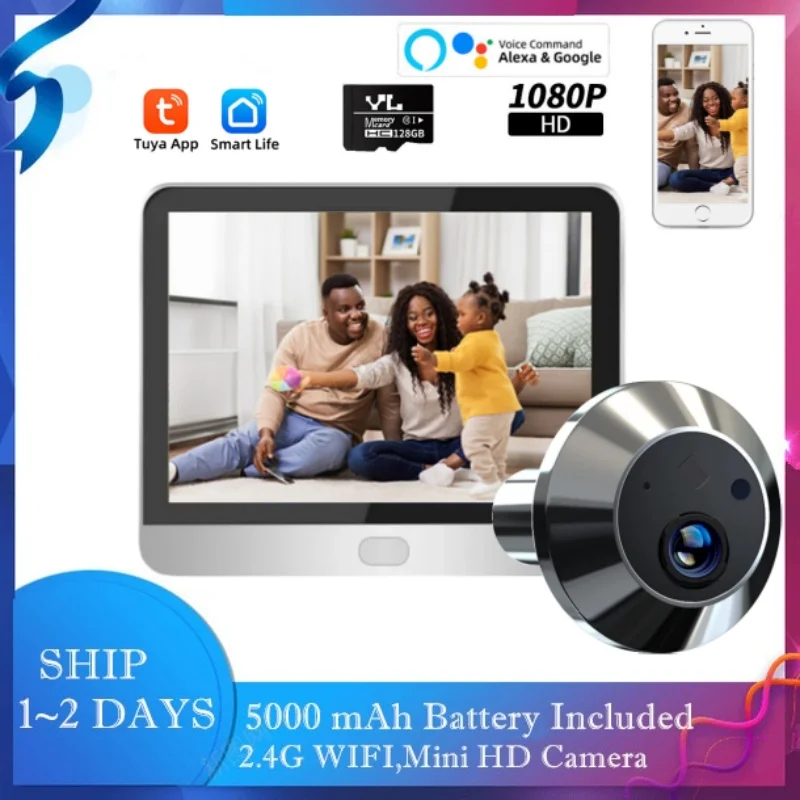 Tuya-Home-Smart-Video-Door-Camera-Alexa-1080P-Wifi-Wireless-Hot-Viewer ...