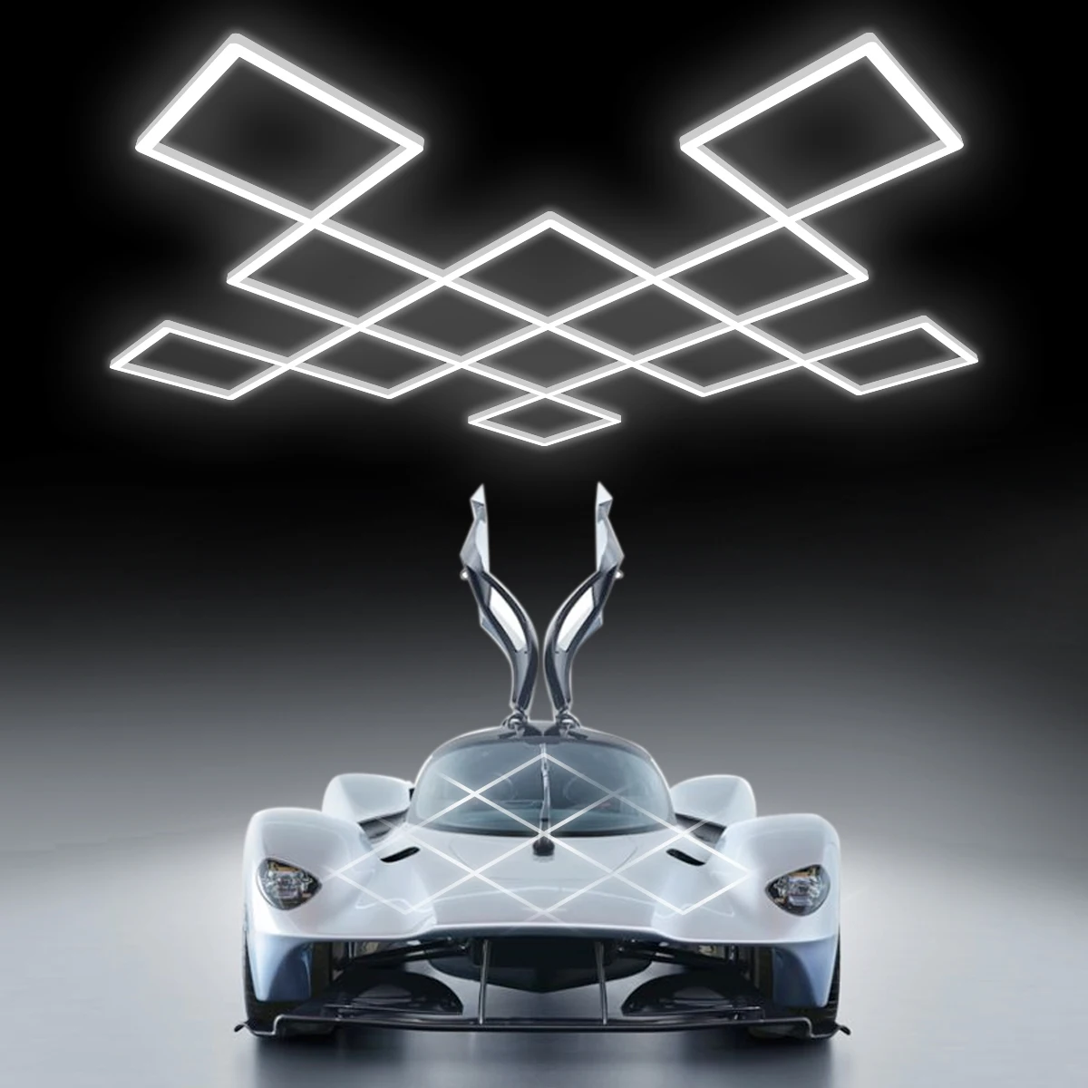 2-Year-Warranty-Honeycomb-LED-Car-Detailing-Ceiling-Light-Customized ...