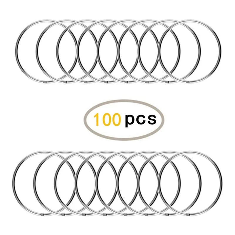 100PCS-Key-Ring-Open-Metal-Key-Ring-Flat-Ring-For-Household-Car ...