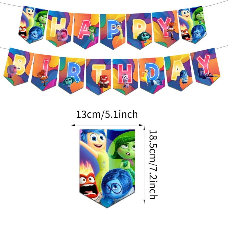 Set de decoración para fiesta de cumpleaños de Disney Inside Out 2 ...