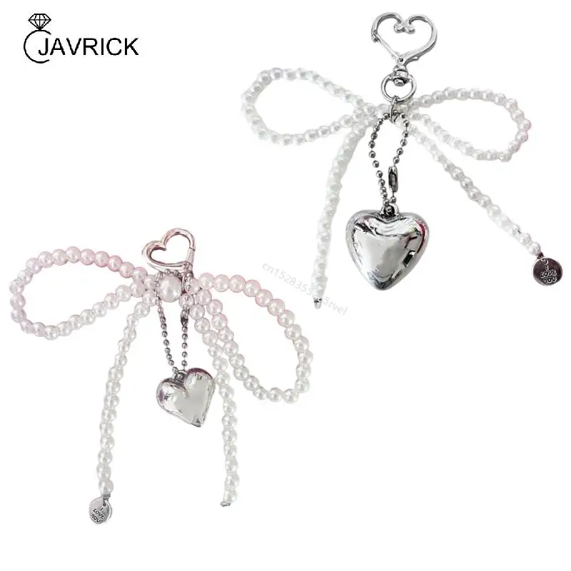 Sweet Bowknot Heart Pendant Keychain Alloy Fashion Keyrings Accessory ...