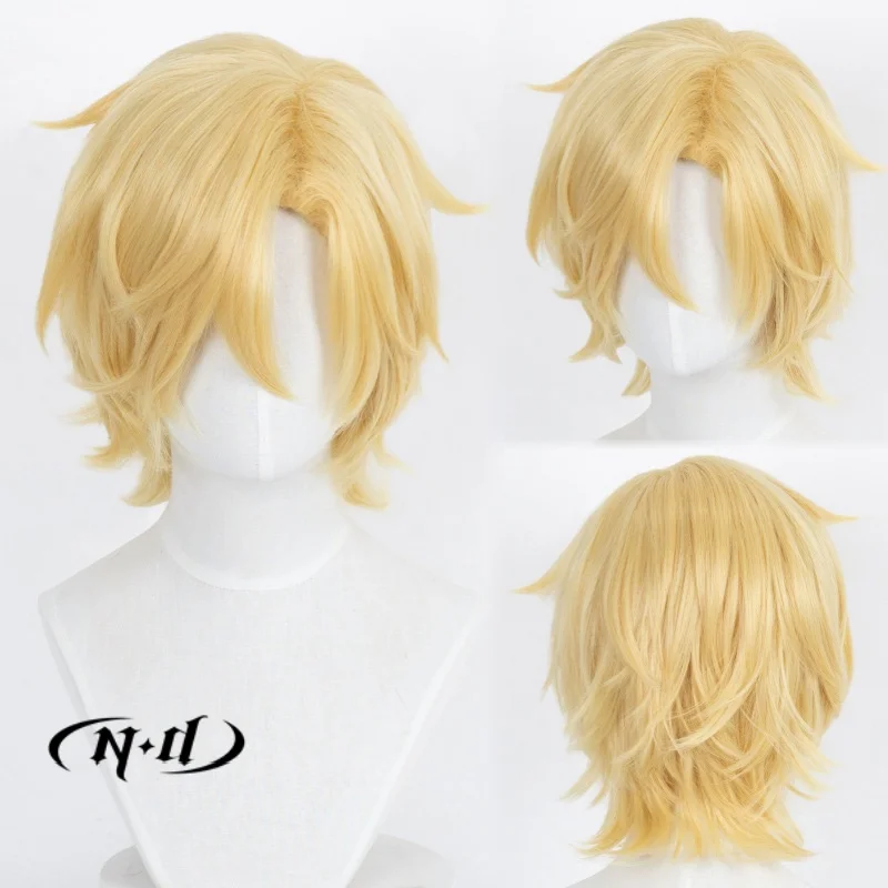 ND Ash Lynx Cosplay Wigs Banana Fish Anime Cosplay Blonde Hair Wigs for ...