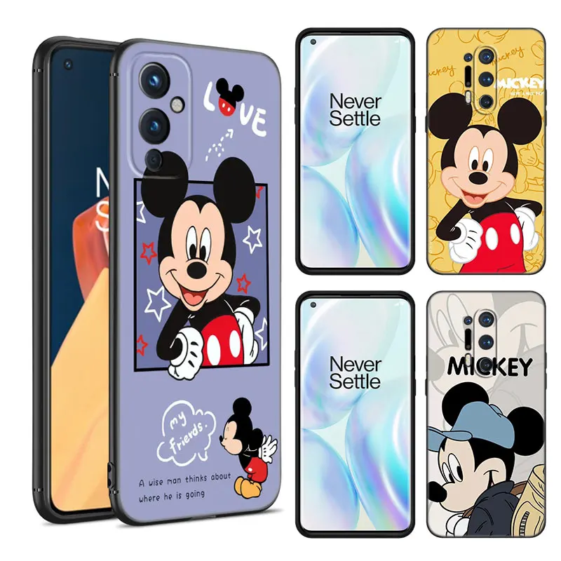 Cute-M-Mickey-Mouse-Black-Silicone-Phone-Case-For-OnePlus-9-10-11-12 ...