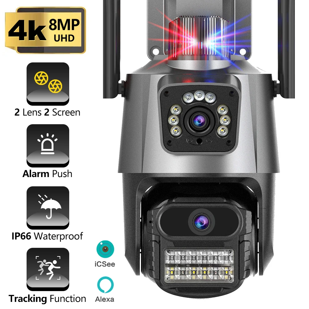 4K-8MP-Wifi-Camera-Dual-Lens-Security-Protection-Waterproof-Security ...