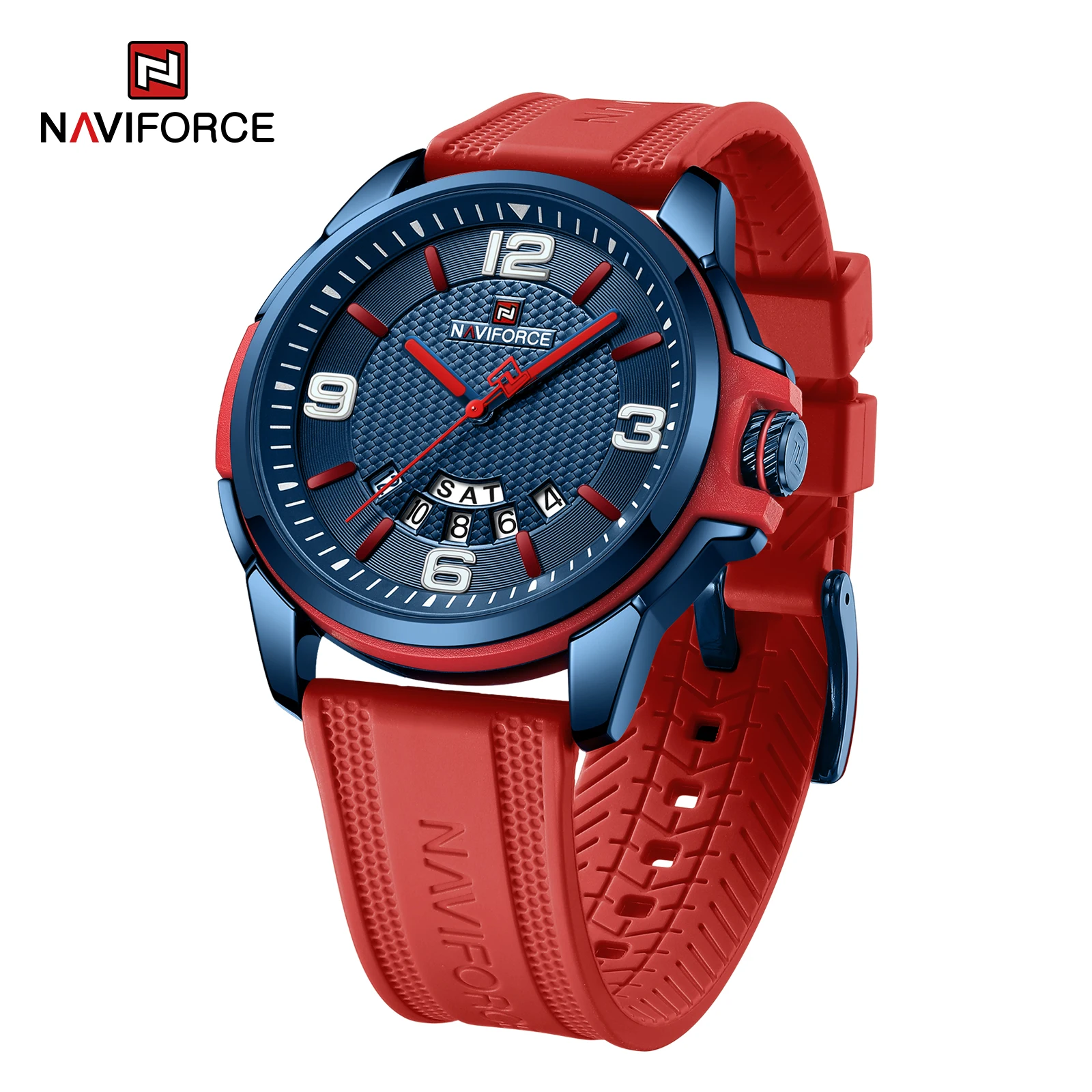 NAVIFORCE-Original-Quartz-Watch-for-Men-Fashion-Business-Silicone-Strap ...