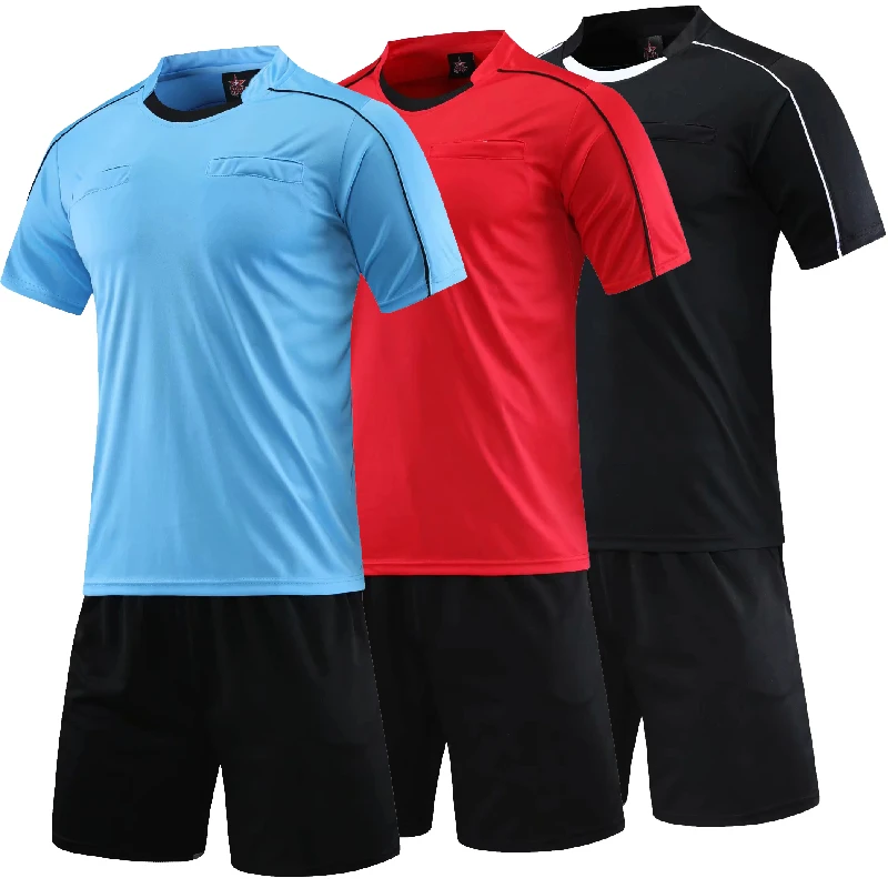 Professional-Men-Referee-Football-Jersey-Set-uniform-Adult-Football ...