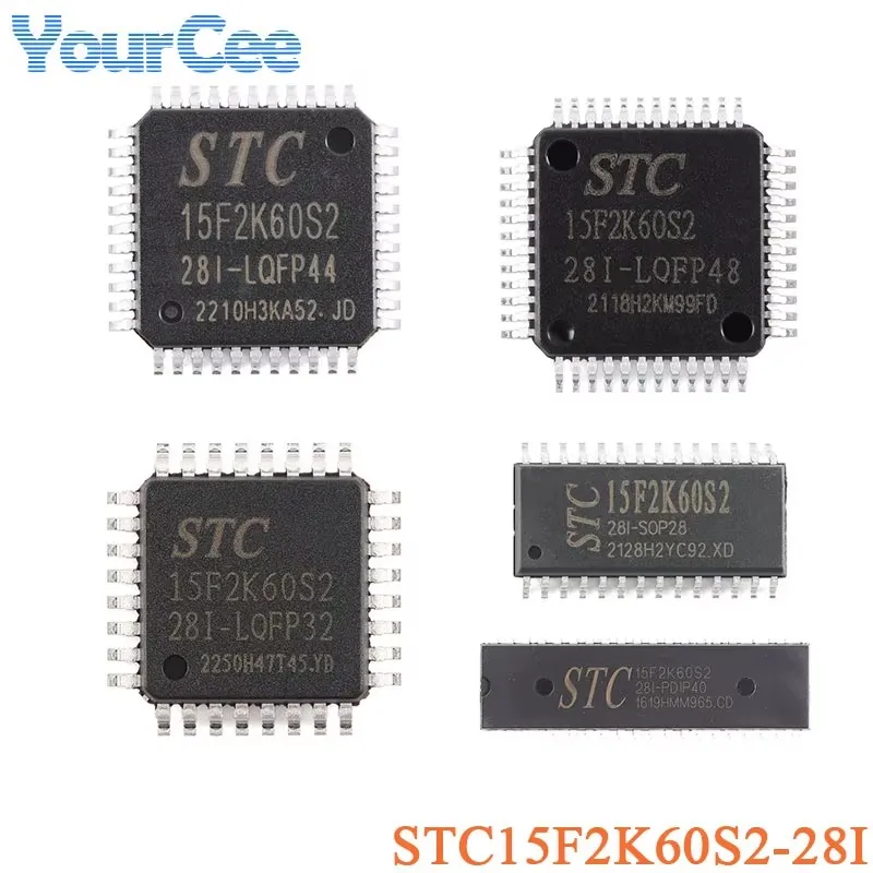 Original STC STC15F2K60S2-28I-PDIP40 Single-Chip Microcomputer IC Chip ...