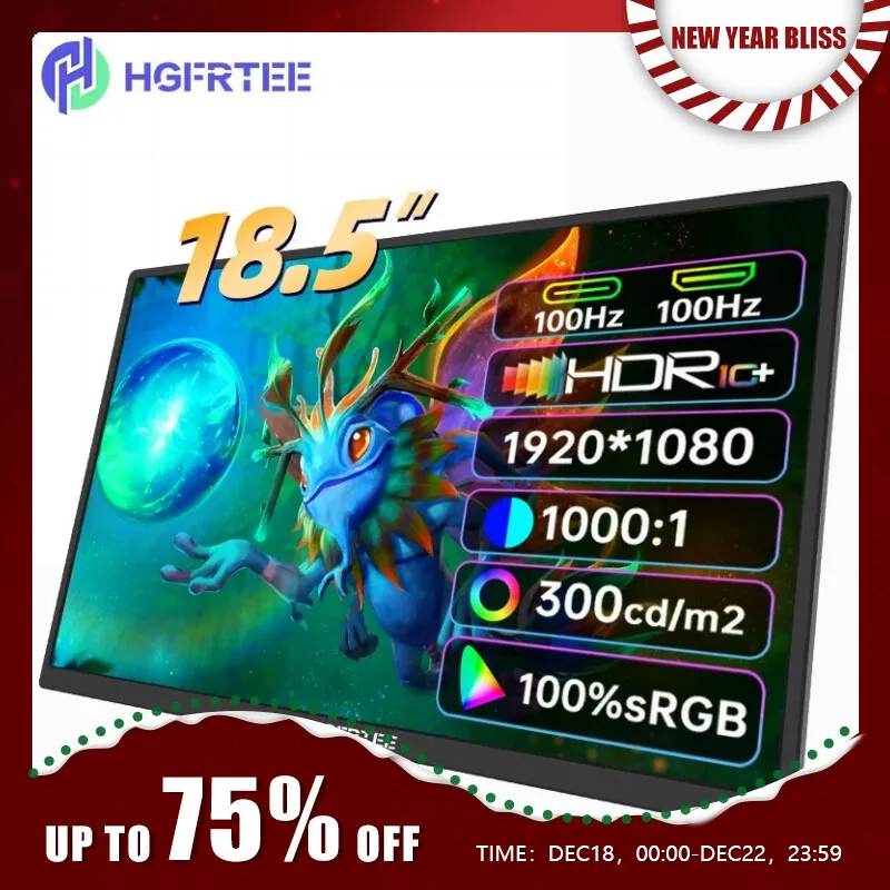 HGFRTEE-18-5inch-Portable-Monitor-ADS-IPS-100Hz-RGB100-Extended-Display ...