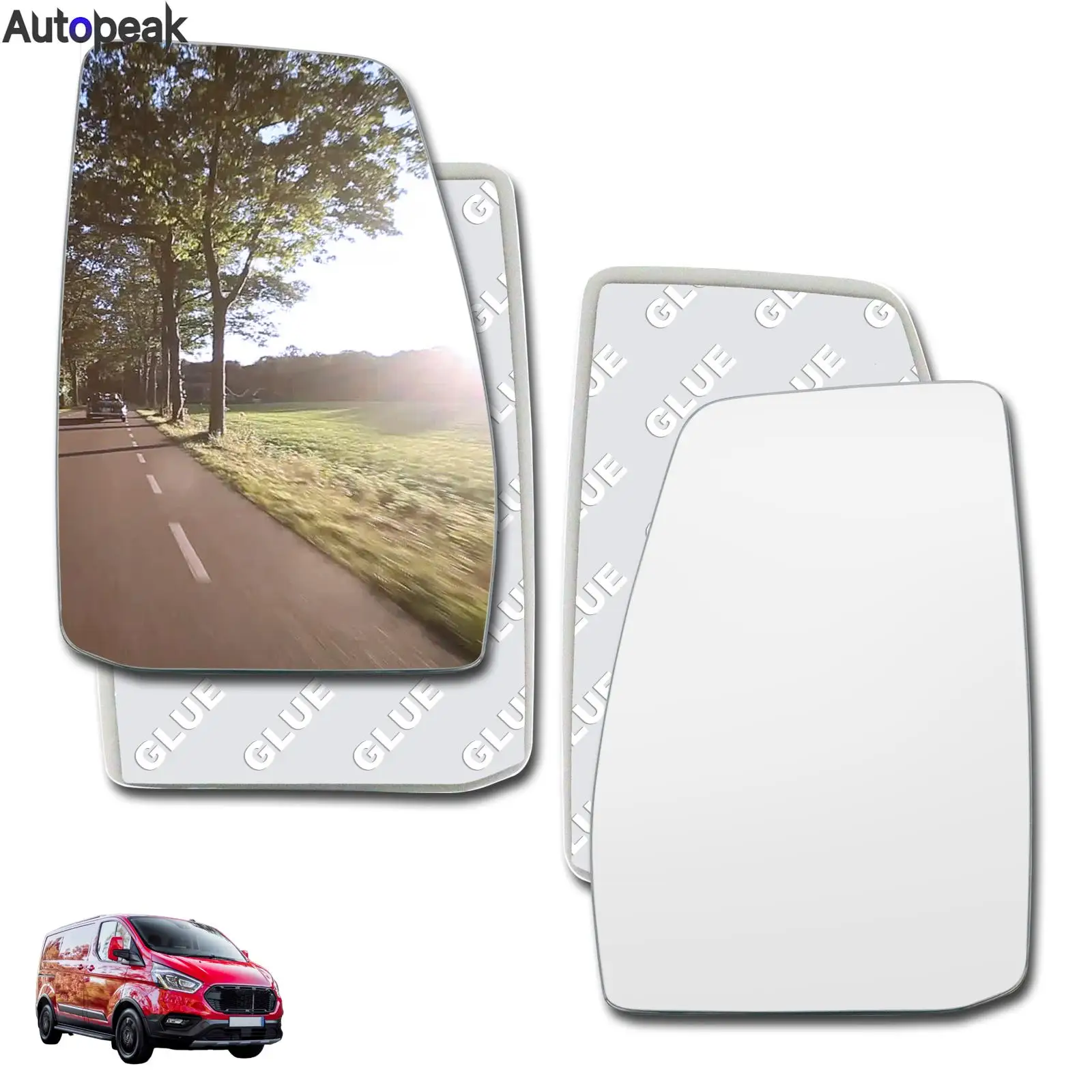 For-Ford-Transit-Tourneo-Custom-2012-2022-Left-Right-Convex-Wing-Mirror ...
