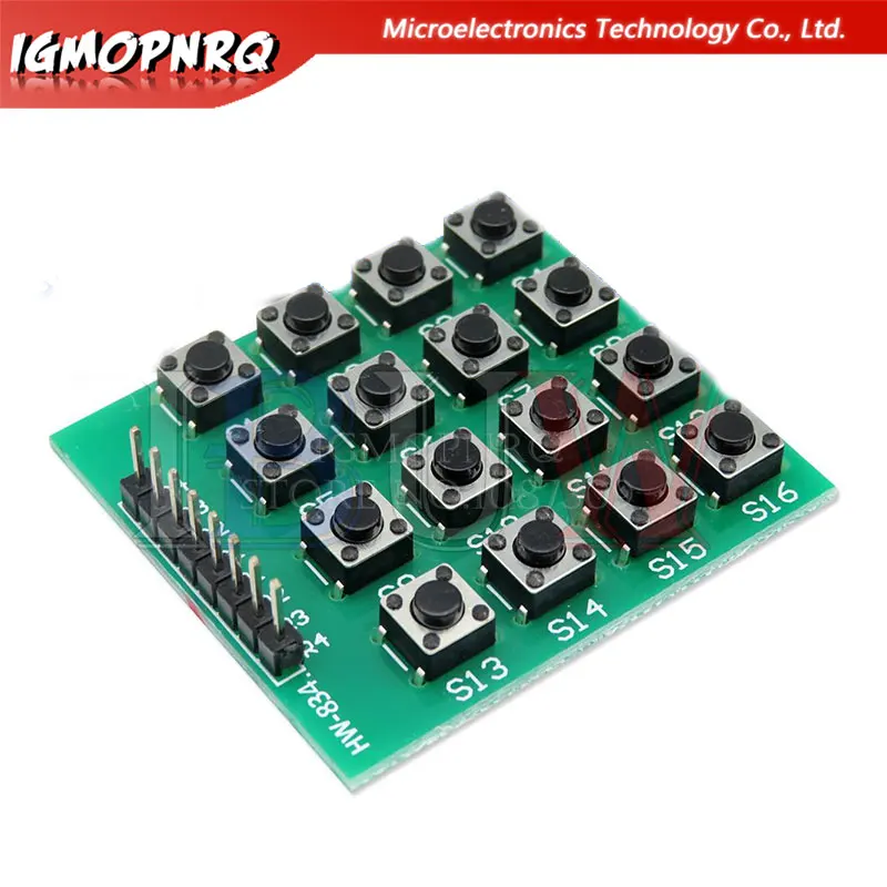 5PCS 8pin 4*4 4x4 Matrix 16 Keys Button Keypad Keyboard Breadboard ...