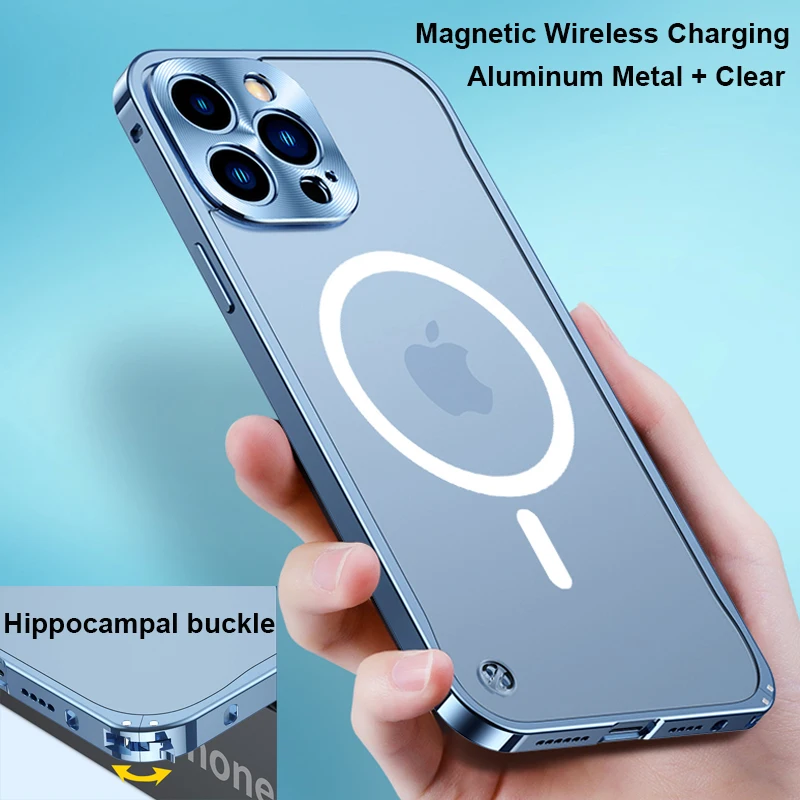 Aluminum Metal Bumper Transparent Back Case Cover - Shockproof Clear ...