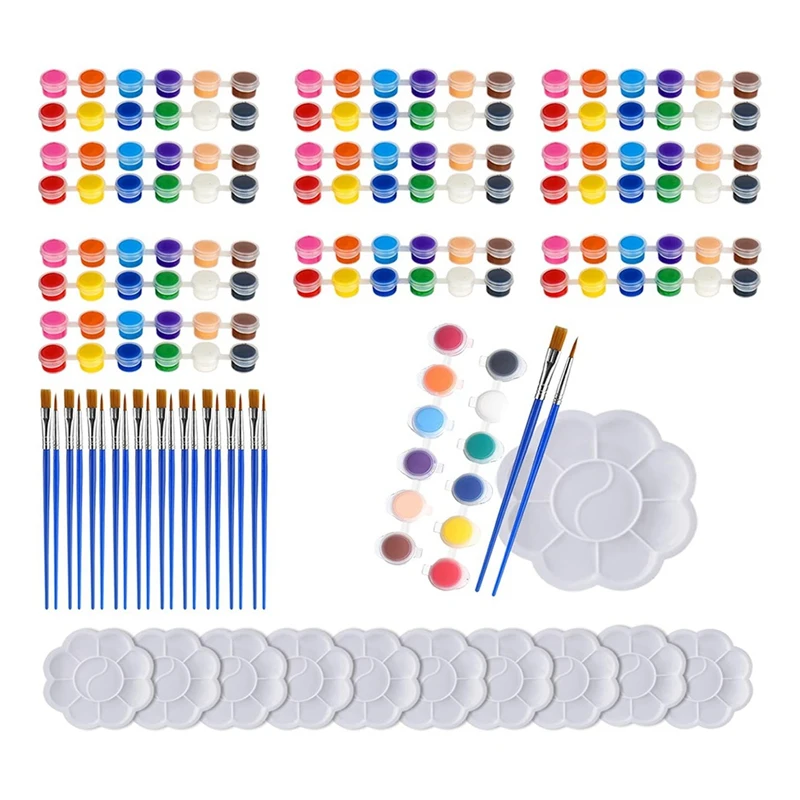 150Piece-Mini-Acrylic-Paint-Set-12-Colors-Washable-Acrylic-Paint-Strip ...