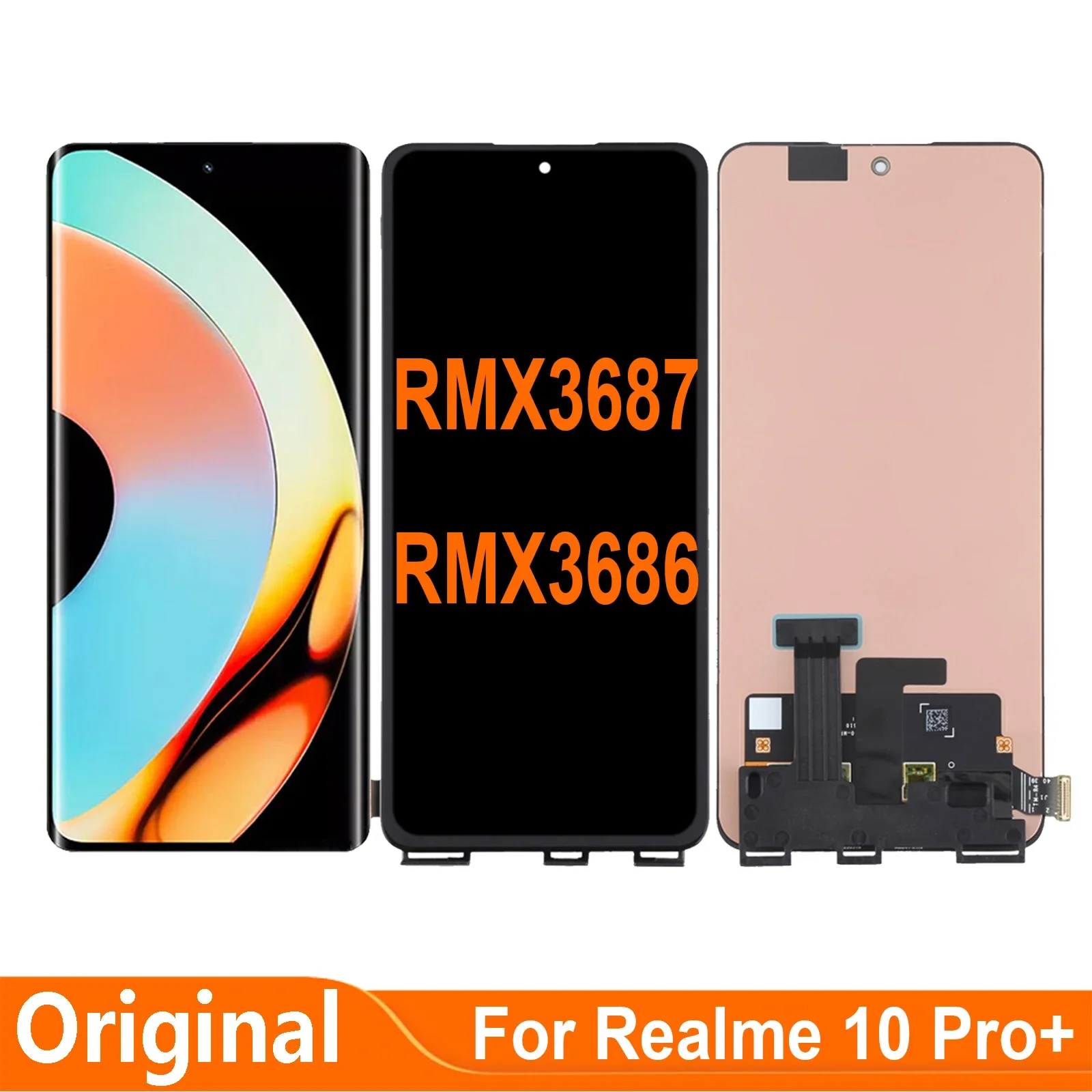 AMOLED-For-Realme-10-Pro-Plus-RMX3687-RMX3686-LCD-Display-Touch-Screen ...