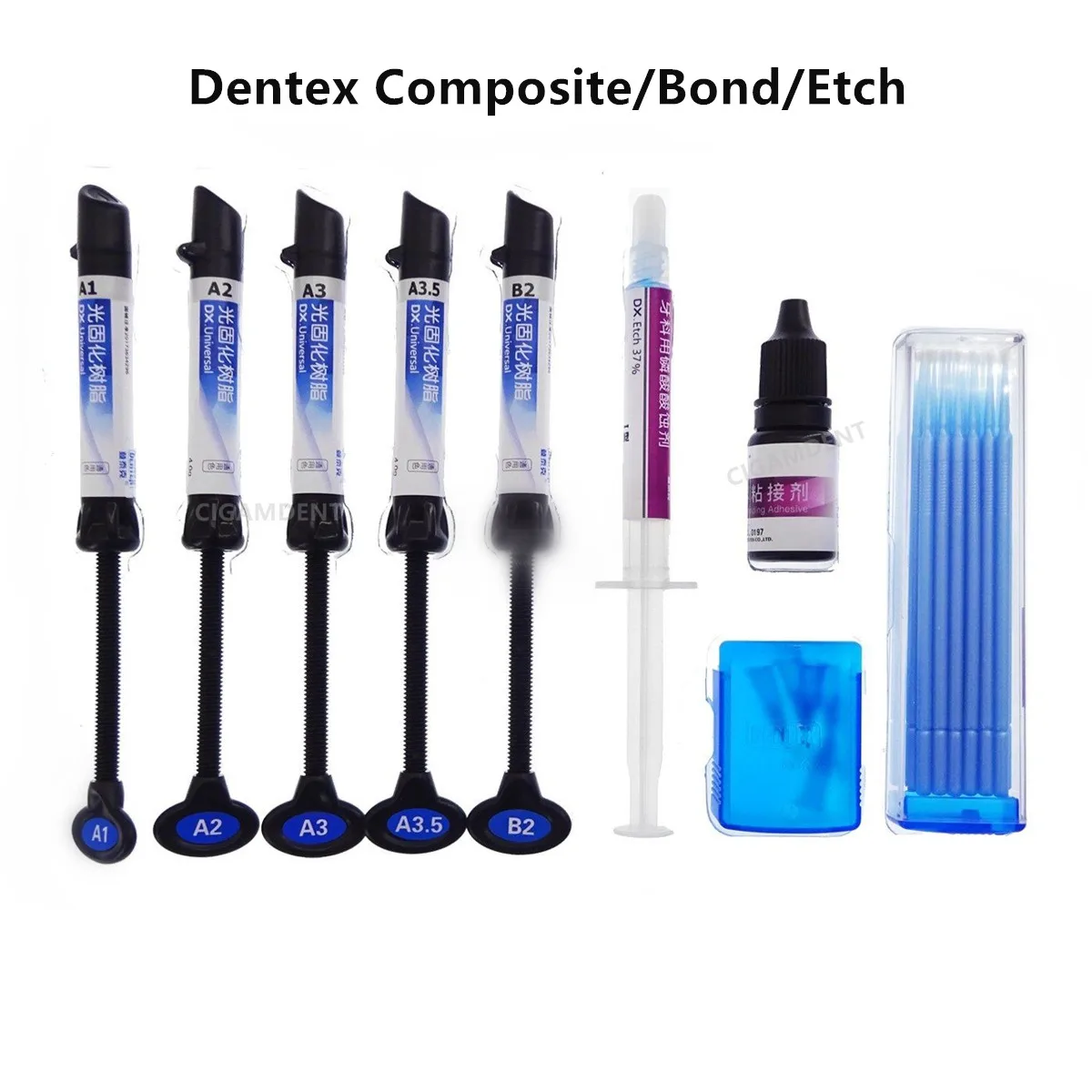 Dentex agente adhesivo de Unión Dental Nano híbrido, resina compuesta, curado ligero, Gel de ...