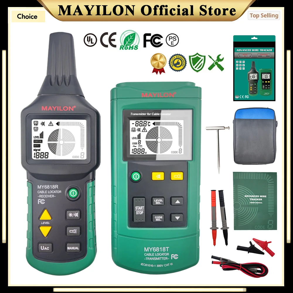 MAYILON-MY6818-Cable-Finder-Detector-Underground-Wall-Floor-Wire ...
