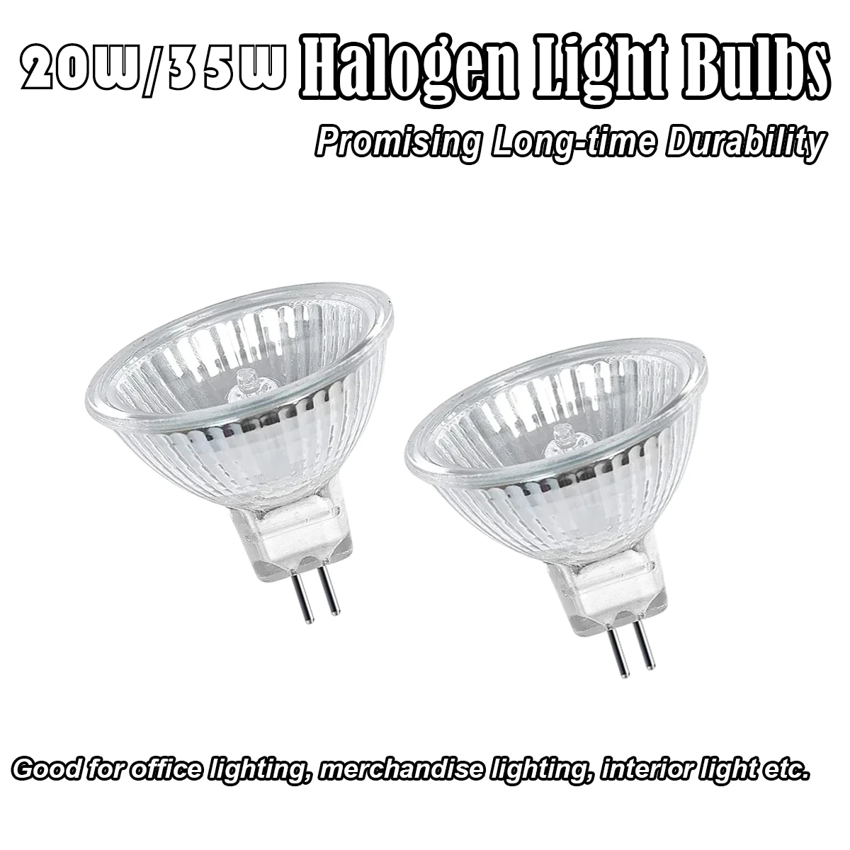 MR16 Halogen Spotlight Bulb Glass Housing 220V 20w 35w Warm White 2800k ...