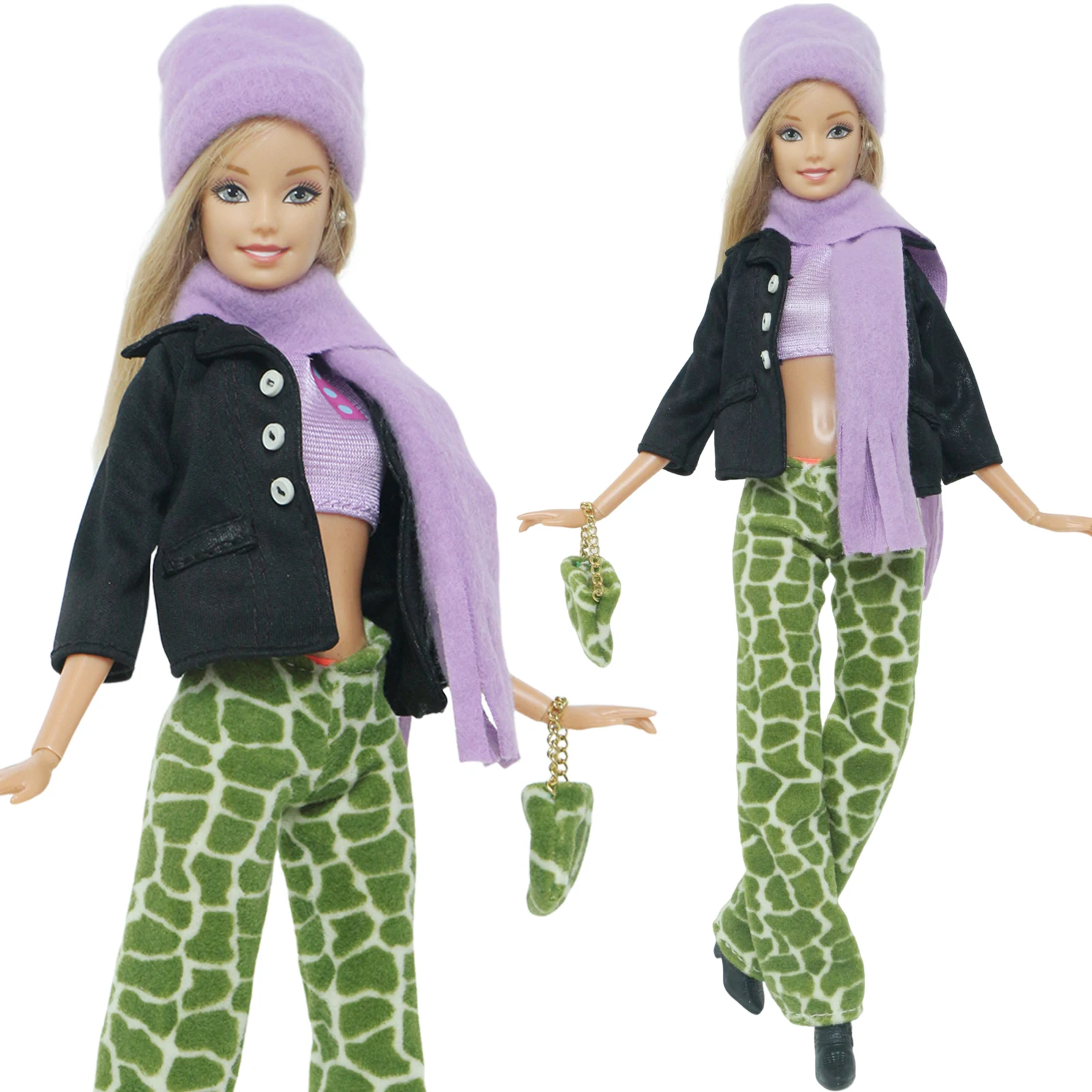 Traje de muñeca de moda para muñeca Barbie, ropa de invierno para ...