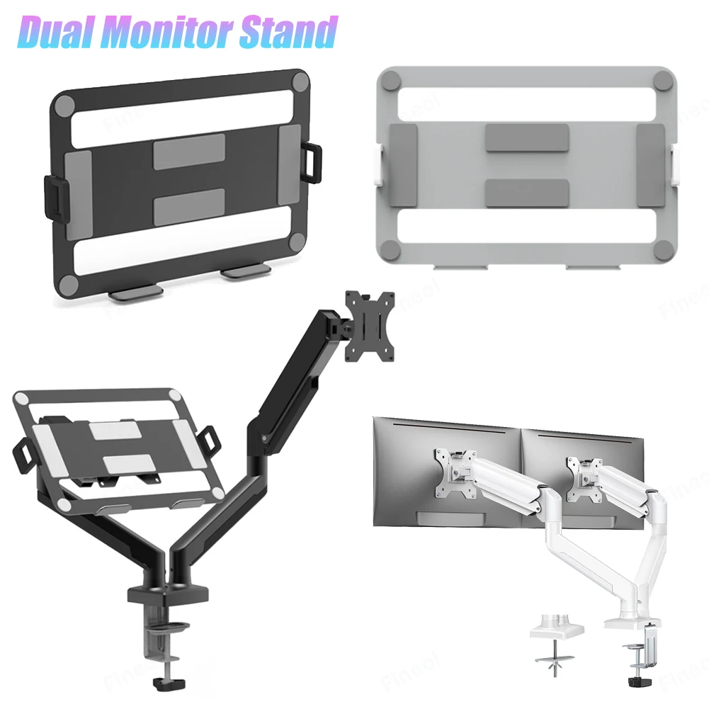 Dual Monitor Stand Full Adjustable Expandable Display Bracket Holds Up ...