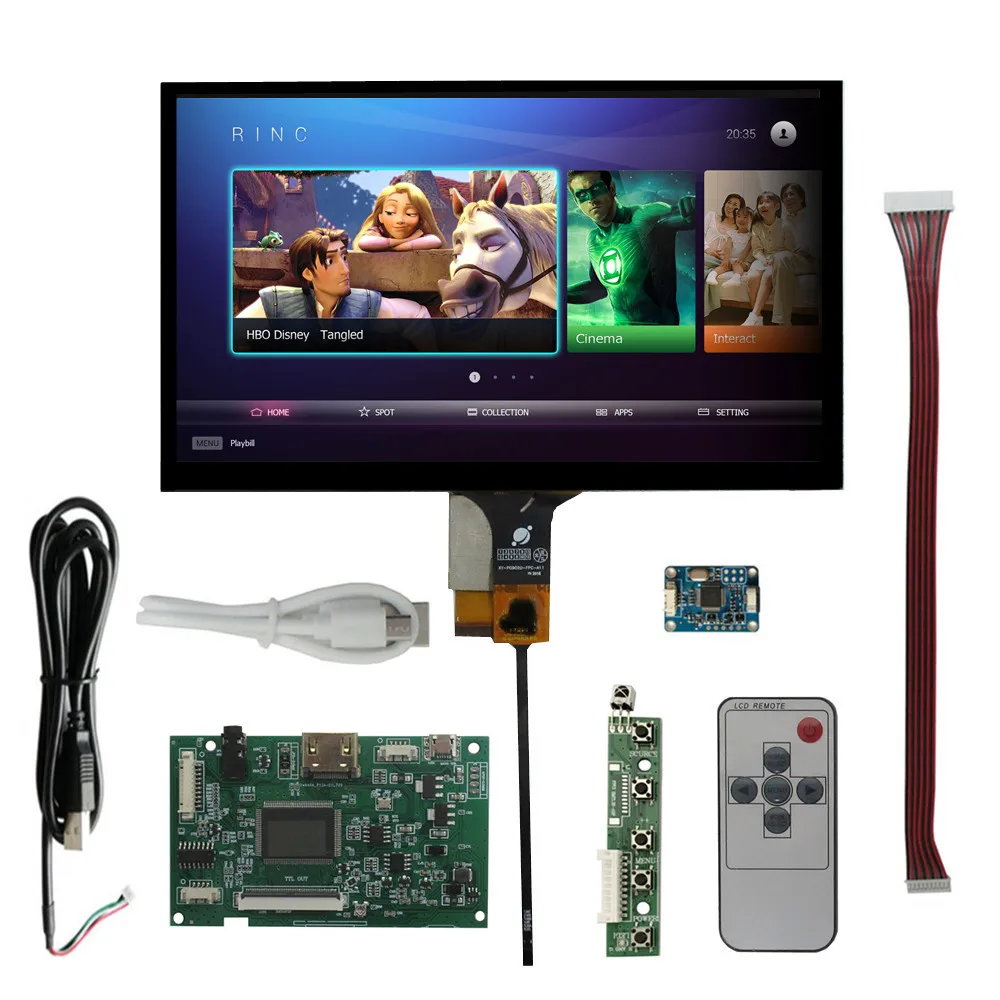9-Inch-1024-600-LCD-Display-Screen-Monitor-Driver-Control-Board-Audio ...