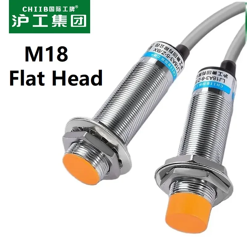 LJ18A3-5-Z-18mm-Inductive-Metal-Sensor-Switch-M18-Flat-Head-5mm-Detect ...
