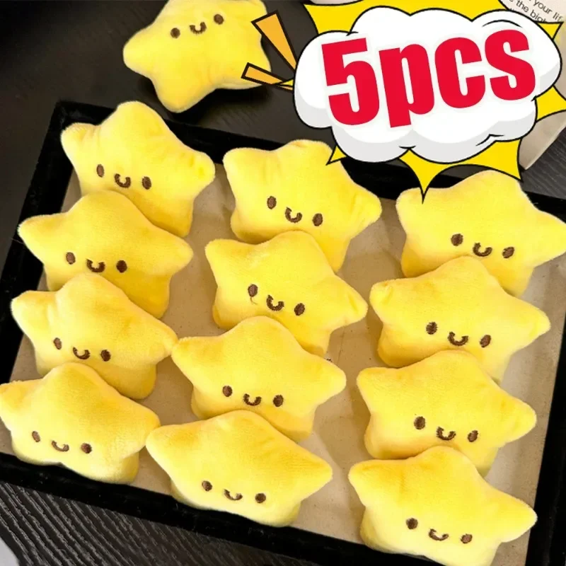 Yellow-Little-Star-Pendants-Y2K-Exquisite-Cute-Plush-Keychains-Cartoon ...