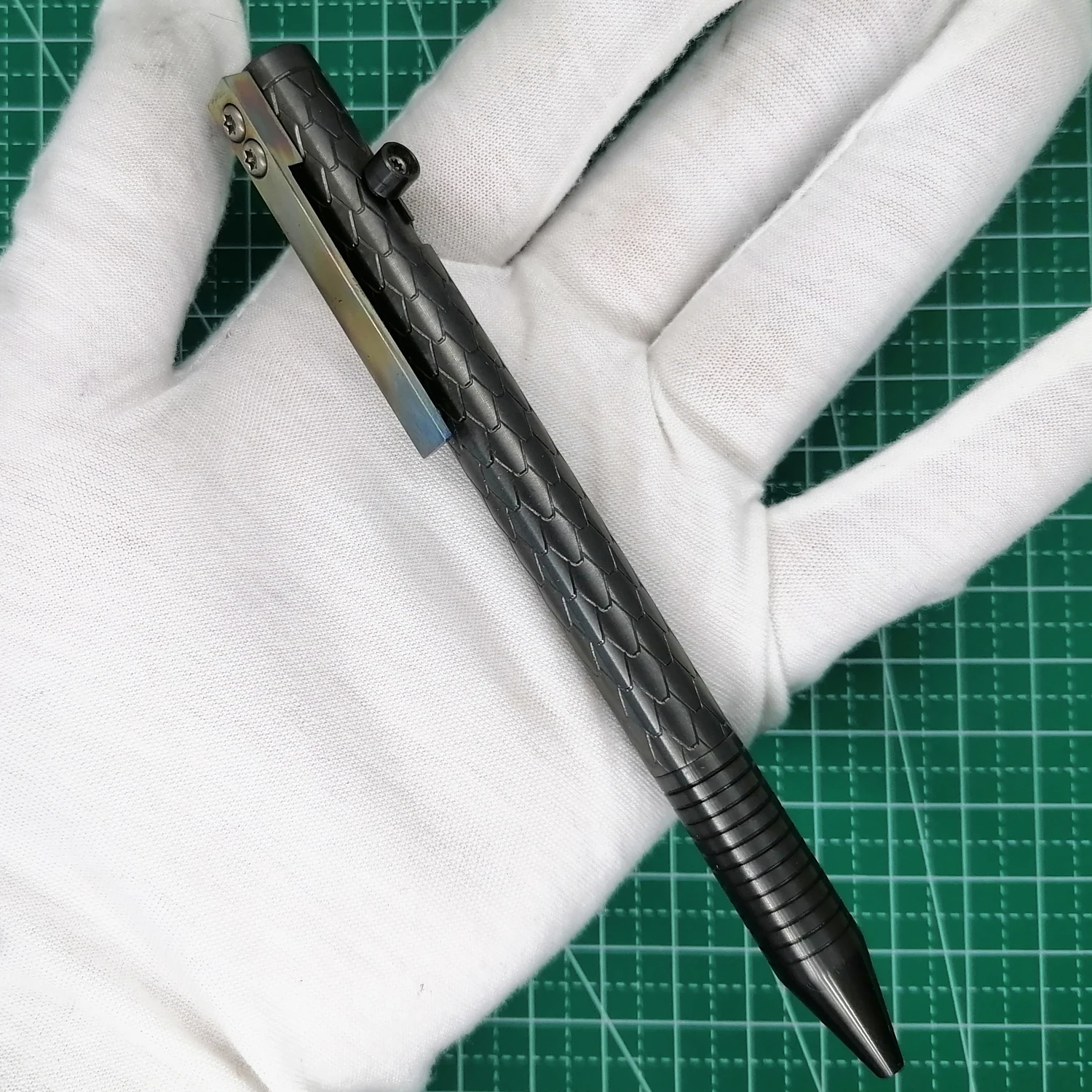 1 Piece Zirconium Alloy Bolt Pen with Titanium Pocket Clip - AliExpress ...