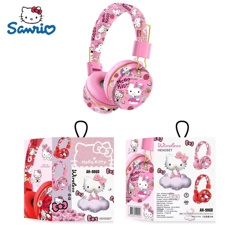 Hello-Kitty-Cute-Bluetooth-Headphone-Wireless-Headsets-Anime-Cartoon ...