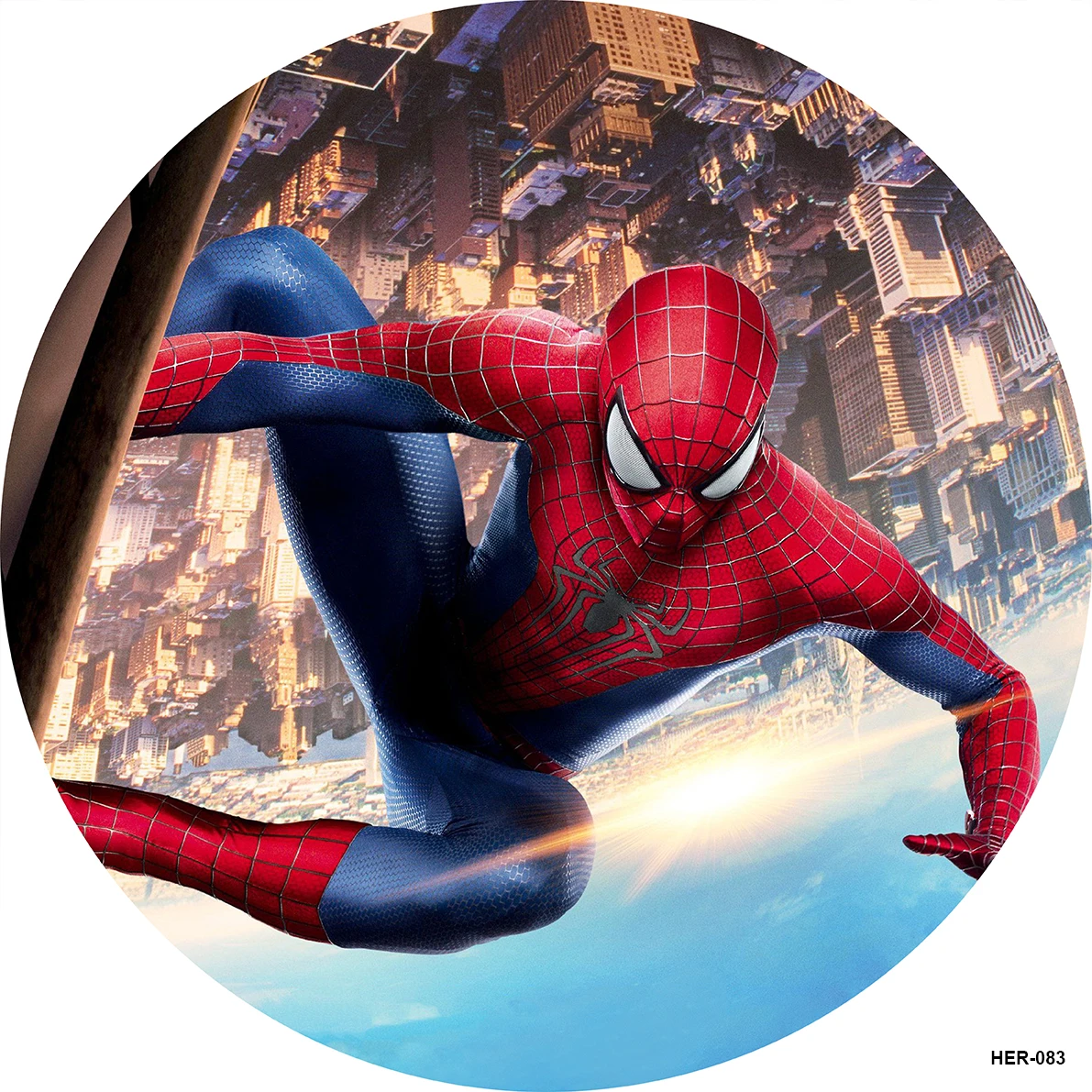 Disney Spiderman Round Circle Backdrop Background Boy Birthday Party ...