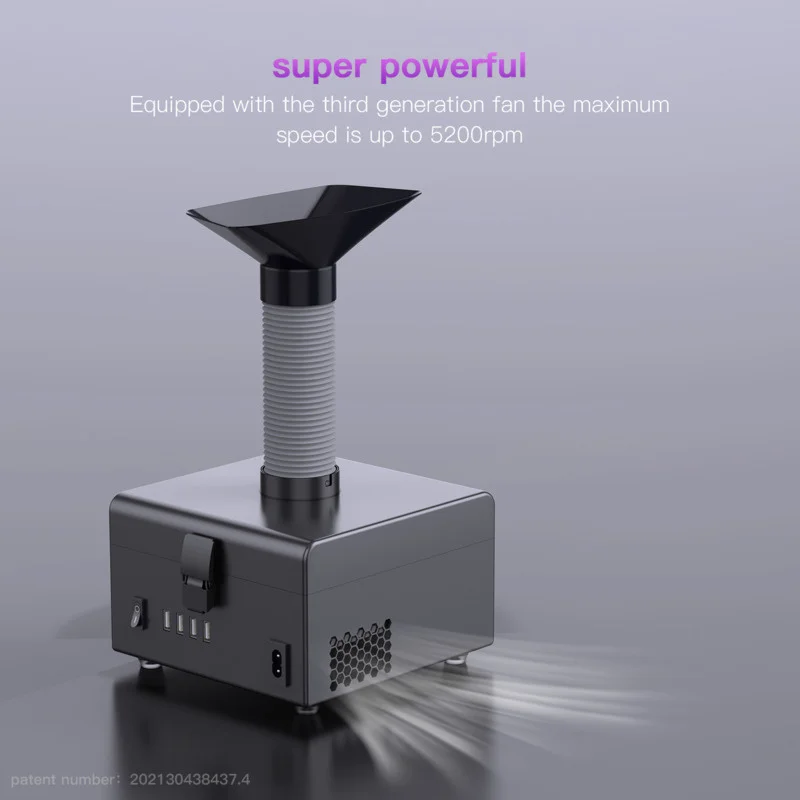 ZJ-802S New Fume Extractor Desktop Soldering Smoke Purifier Dust Purification System for Phone ...