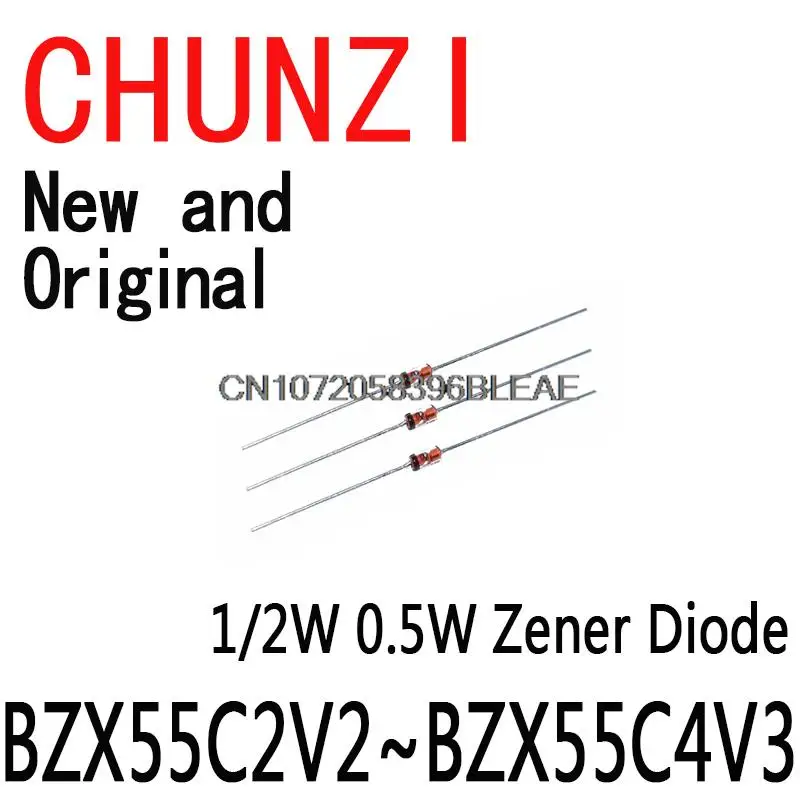 100PCS-Zener-Diode-New-BZX55C2V2-BZX55C2V4-BZX55C2V7-BZX55C3V0-BZX55C3V3-BZX55C3V6-BZX55C3V9 ...