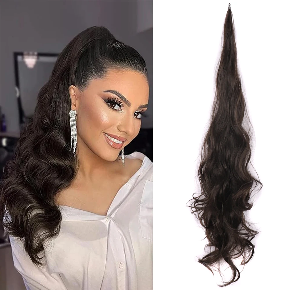 32inch-Synthetic-Ponytail-Extensions-Flexible-Wrap-Around-Hair-Ponytail ...