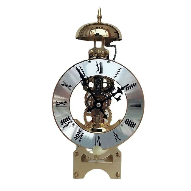 All-Copper-Desk-Clock-Mechanical-Gold-Metal-Luxury-Desk-Clock-Vintage ...