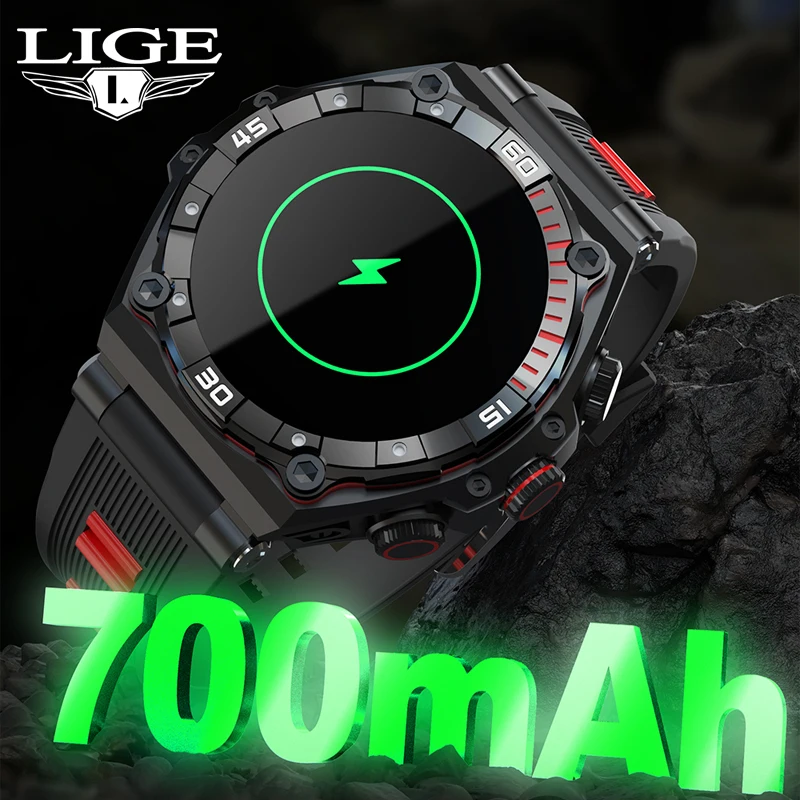 LIGE-700-mAH-akumulator-Smartwatch-m-ski-ekran-HD-Bluetooth-Call-Sport ...