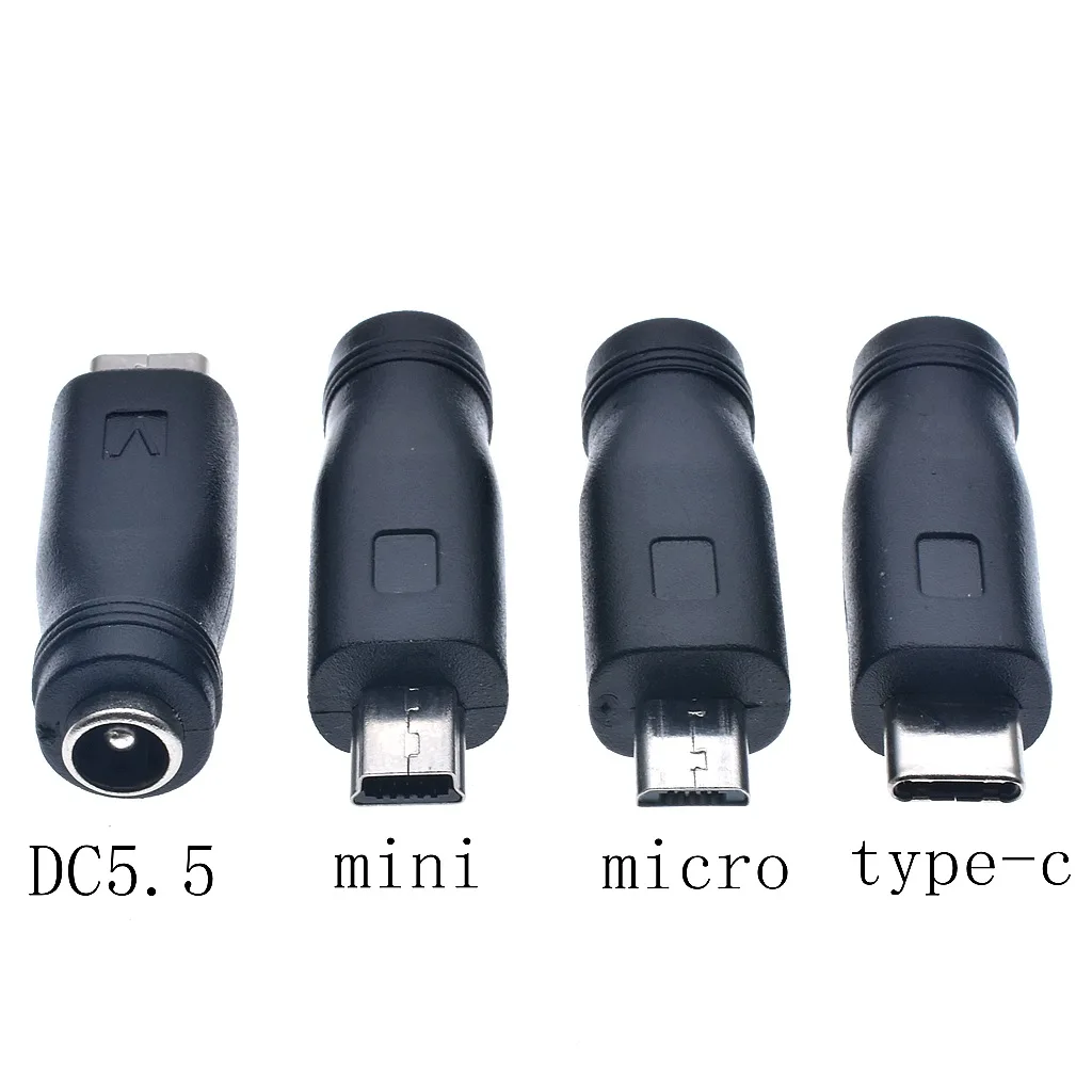 DC-Adapter-Converter-Plug-5-5mm-2-1mm-Female-to-MICRO-USB-MINI-USB-Type ...