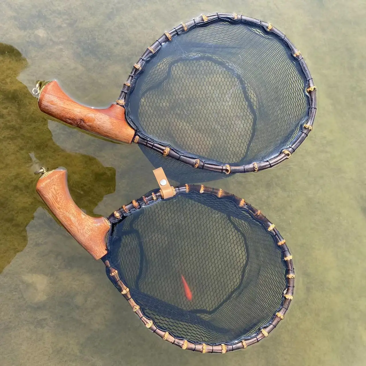 Purple Bamboo Root Fly Fishing Hand Net Small Fly Fishing Stream Net ...